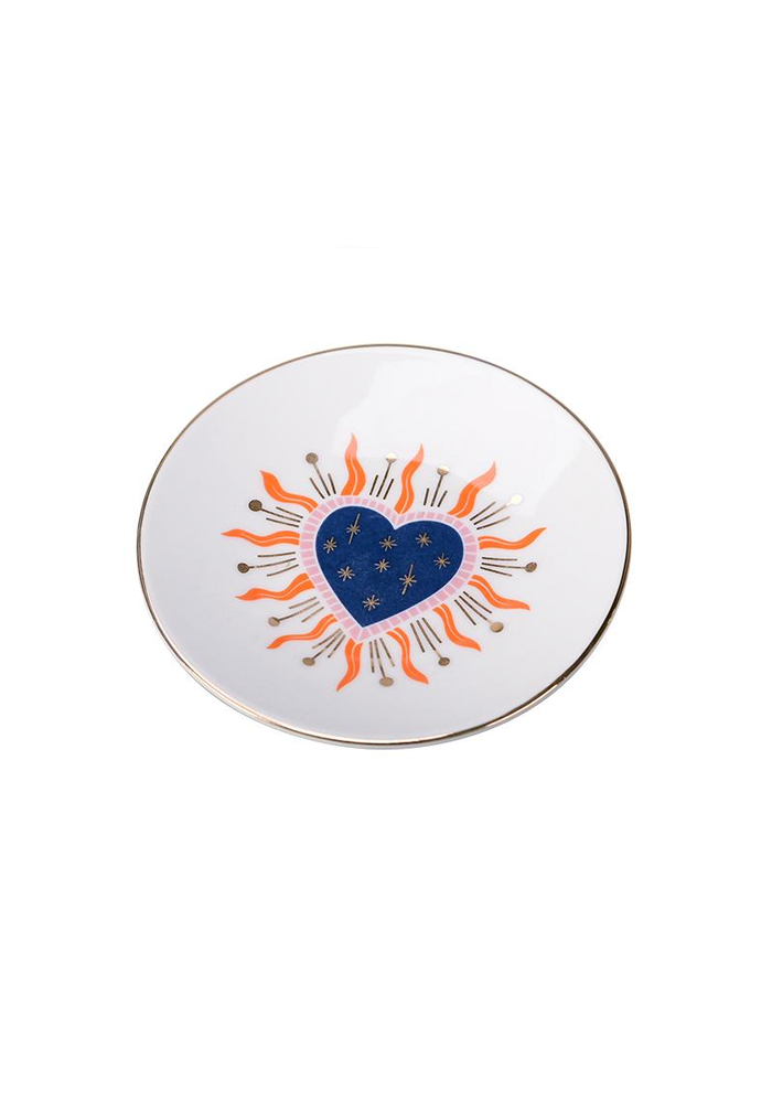 Set of 4 Round Bowls with Ex Voto Patterns in Blue - Blush Decoration ...